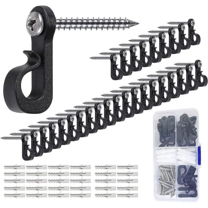 30 Pièces Crochet A Visser Vis, Crochets Q-Hanger Avec Vis Cruciforme ...