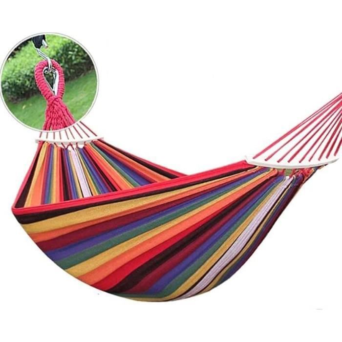 Hamac De Camping, Rayures Hamac Tissu En Toile Robuste Et Durable, Deux ...