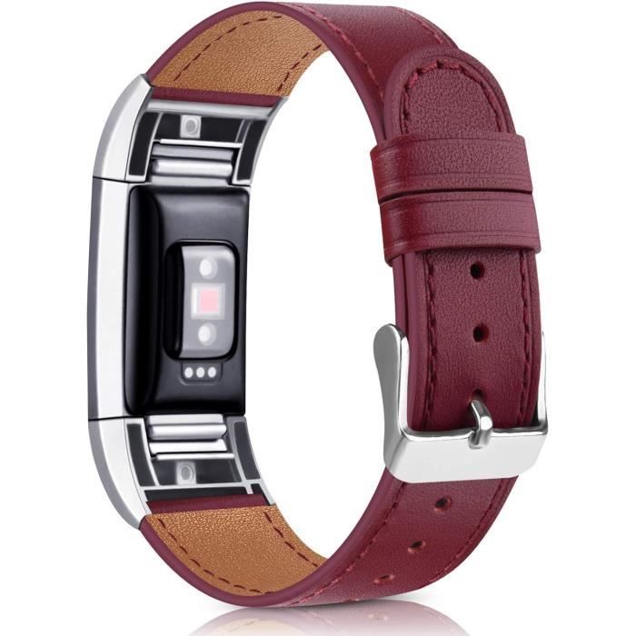 Bracelet En Cuir Pour Fitbit Charge 2, Bracelets De Rechange Réglables ...