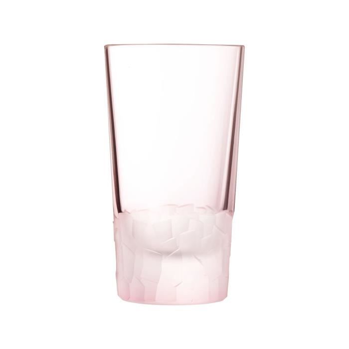 Verre forme haute 33cl Intuition Colors Rose Cristal d'Arques - 6 ...
