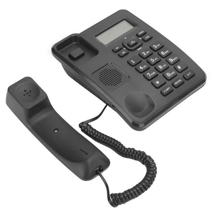 YUA Téléphone filaire KX-T6001CID Téléphone fixe Domicile Téléphone fixe filaire Bureau d ...