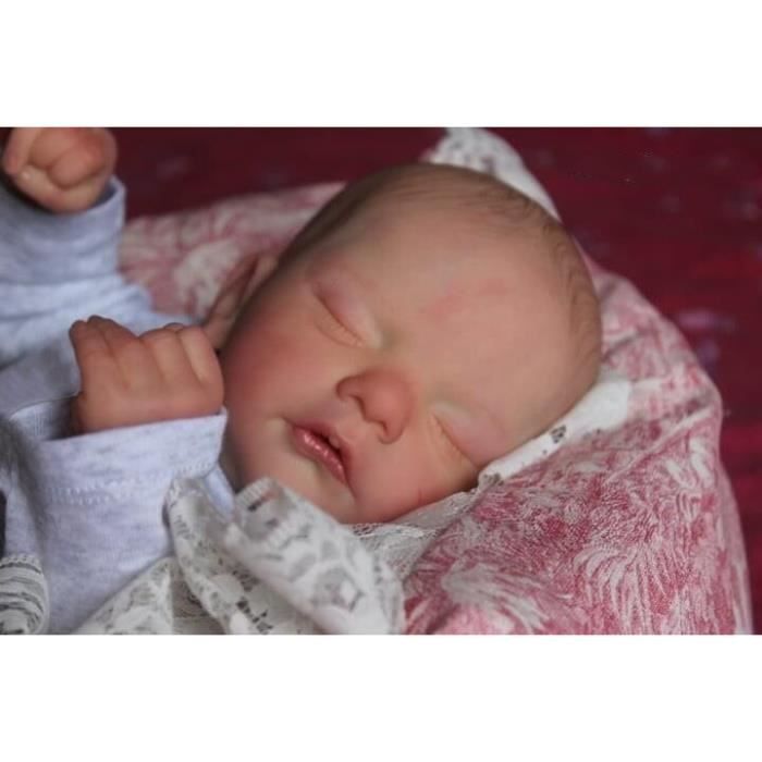 NPK poupée nouveau né Reborn Sam réaliste 49CM peau peinte en 3D avec ...