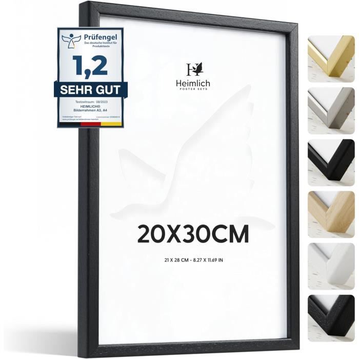 1X Cadre Photo 20X30 Cm En Bois Noir | Cadre 20X30 Cm | Cadre À ...