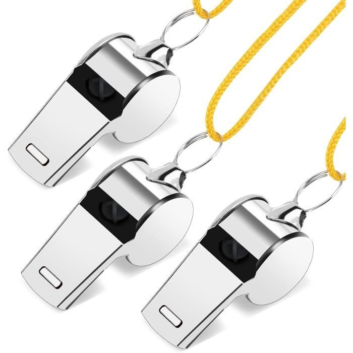 Lot de 3 sifflets d'arbitre, sifflet de sport, sifflet en métal ...