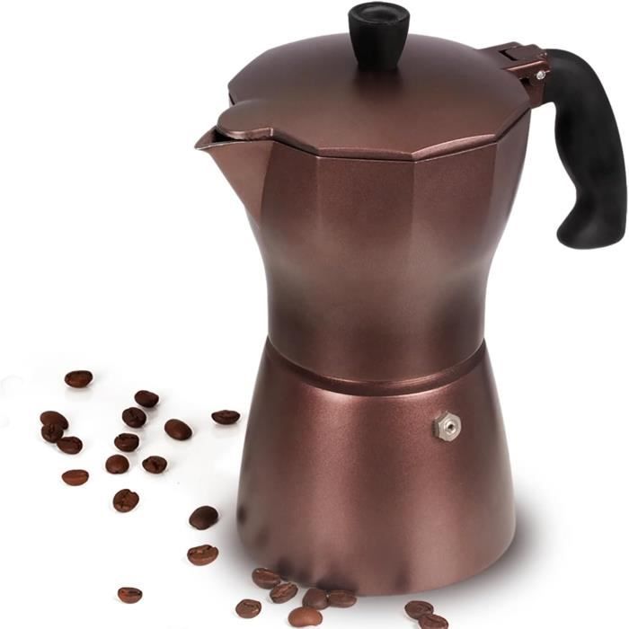 ROSSETTO Cafetière Italienne Brune Font d Alm Exspresso avec Couvercle ...