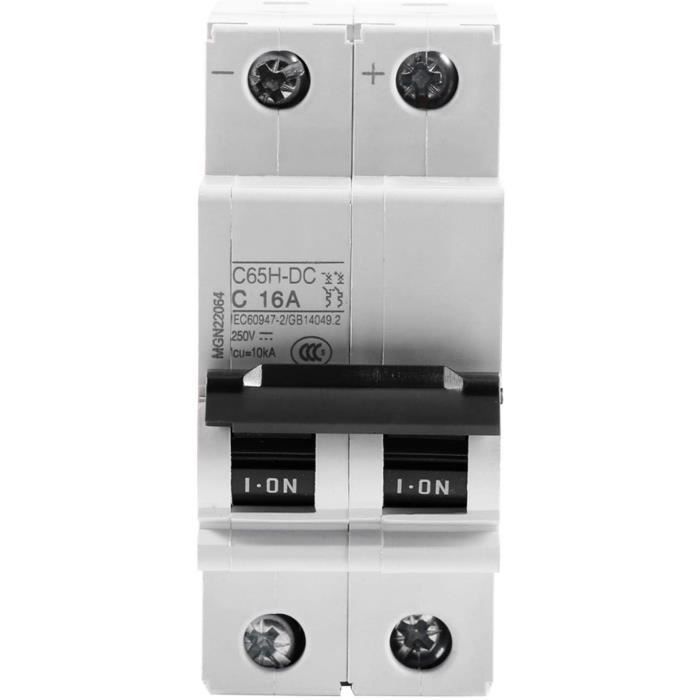 Disjoncteur Cc, 1 Pc 16A - 32A - 63A 250V Dc 2P Disjoncteur À Air Miniature Basse Tension ...