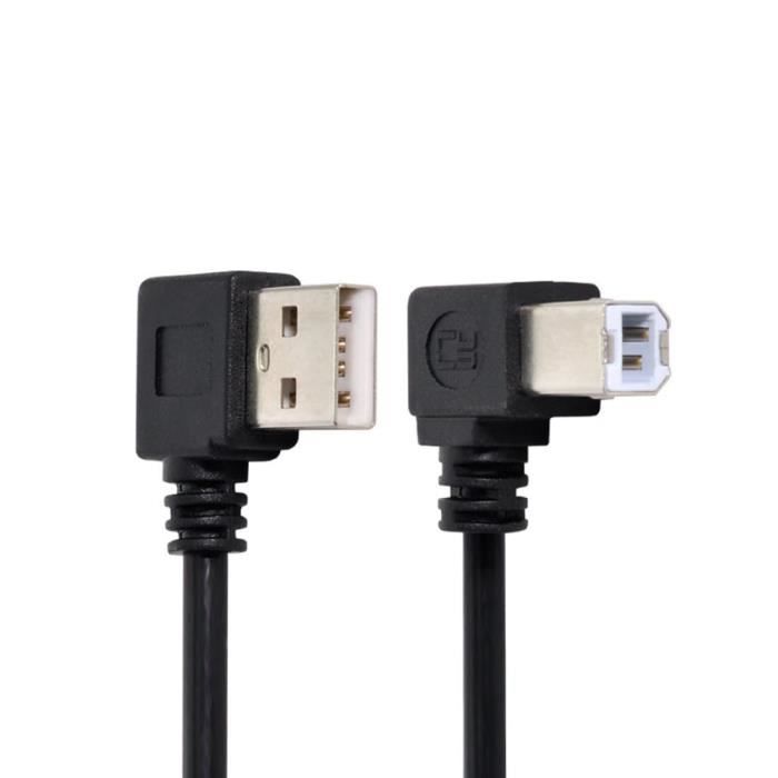 Câble Usb 2.0 Vers Usb De Type B Pour Imprimante Et Scanner, Coudé À 90 ...