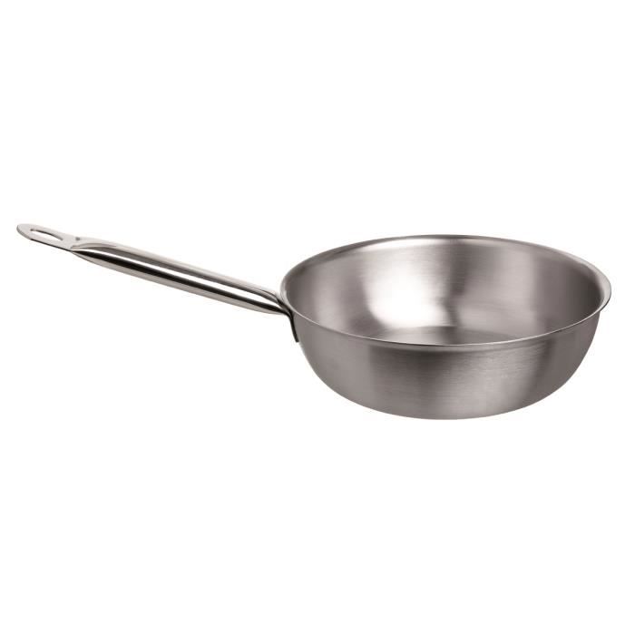 Sauteuse professionnelle cylindrique, queue inox standard soudée ...