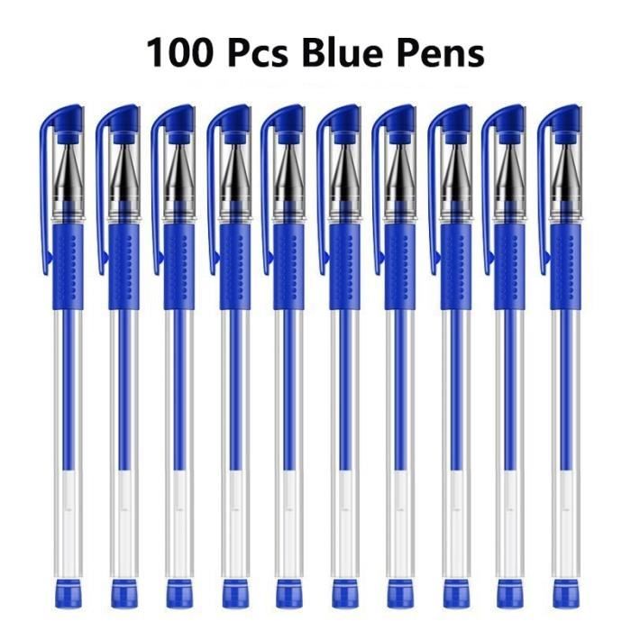 STYLO,100PCS Blue pens--Stylos à bille pour Gel, pointe à bille, 100mm ...