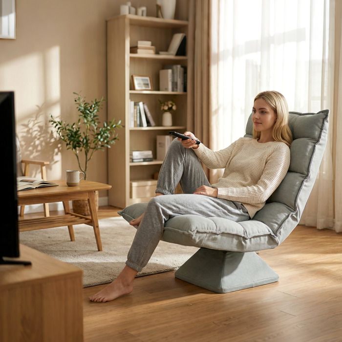 Fauteuil de sol HOMCOM paresseux fauteuil relax fauteuil salon design ...