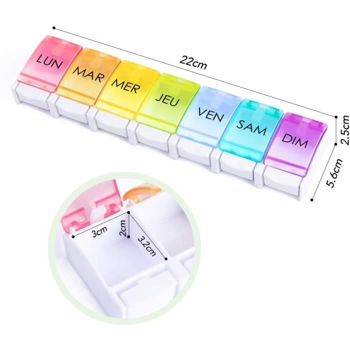 Pilulier Semainier Français 7 Jours - Boîte À Pilules Boîte À ...