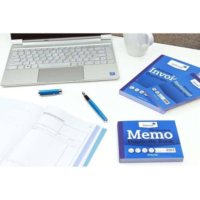 Carnet Memo Book 703 autocopiant numéroté 1–100 100 pages 50 feuilles ...