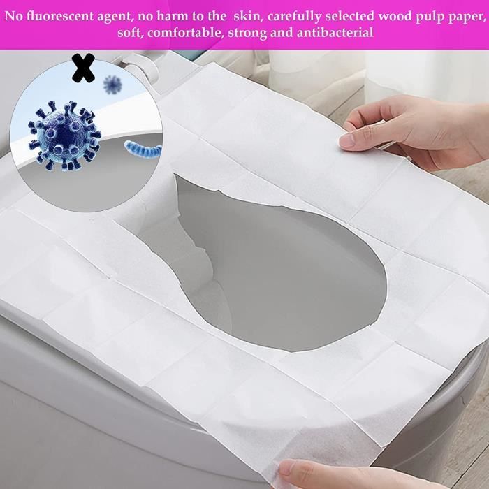 Maotrade 60 Protege Toilette Jetable Protection Wc Couvre Siege Cuvette ...