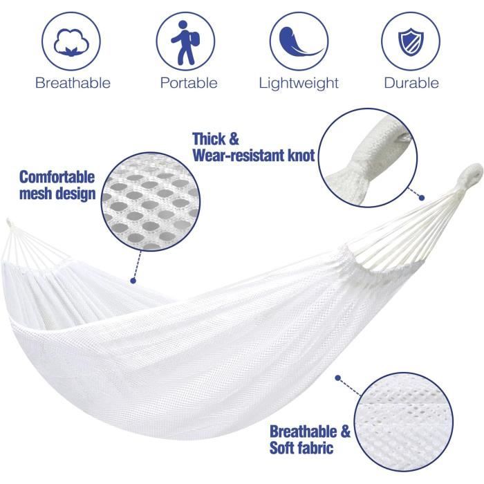 Hamac Large en Filet 320x150cm,Filet en Maille Hamac Respirante avec ...