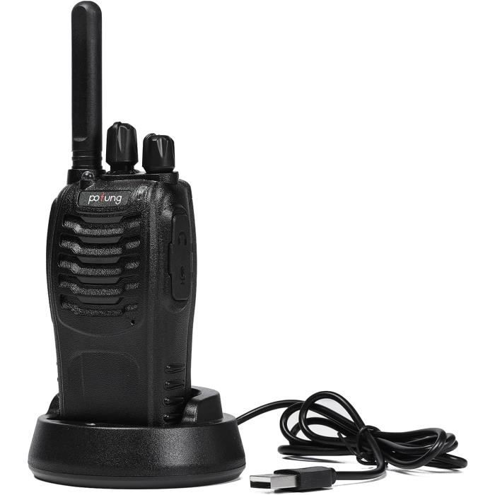 Talkie Walkie 16 Canaux PMR446 Radio sans Licence,pofung PT88E ...