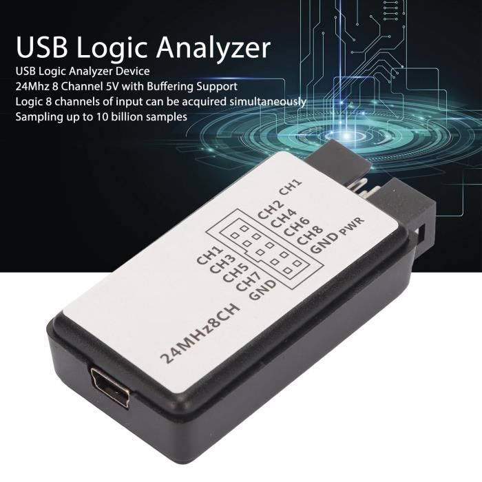 Analyseur Logique Usb 8 Canaux Analyseur Logique 8 Canaux, Vitesse D ...