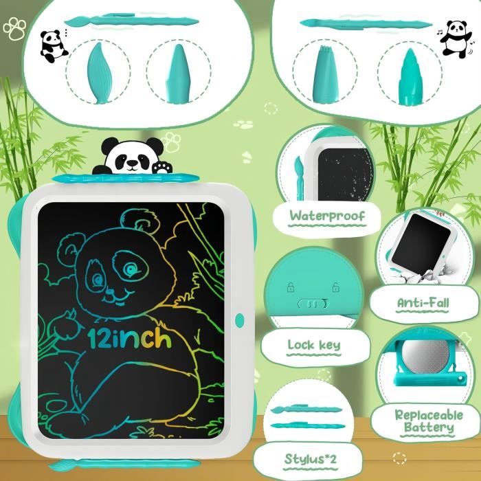 TUGAU Tablette Dessin Enfant Colorée 12 Pouces électronique Effacement ...