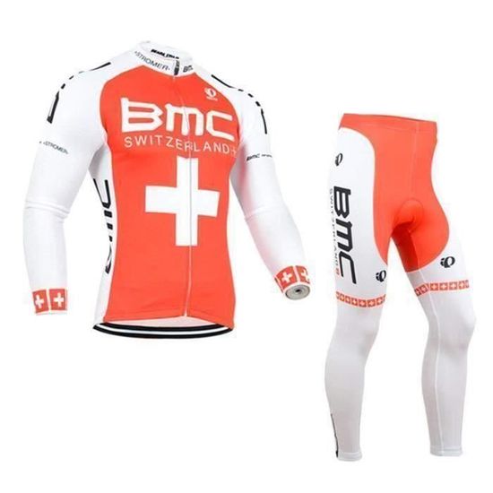 BMC Maillot de Cyclisme Homme Manches Longues et Pantalons à Vélo Gel ...