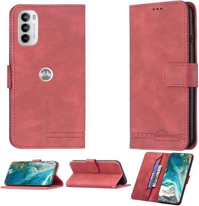 Coque pour Motorola Moto G82 Dual Sim étui Portefeuille en Cuir PU avec ...