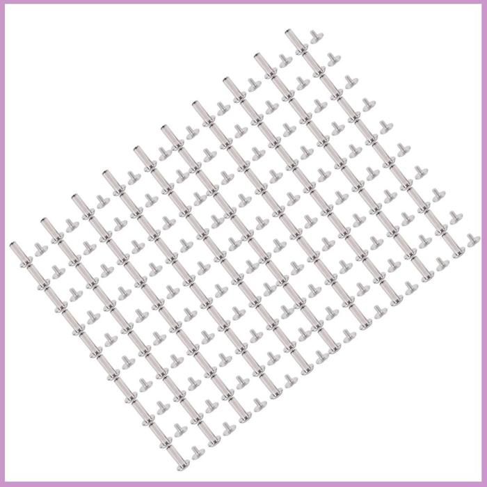 Cocosity Rivet vis 100 ensembles vis rivet m2 tête plate ronde rivettes ...