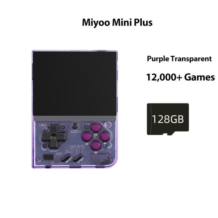 Purple 128g - Miyoo Mini plus portable rétro console de jeu portable ...