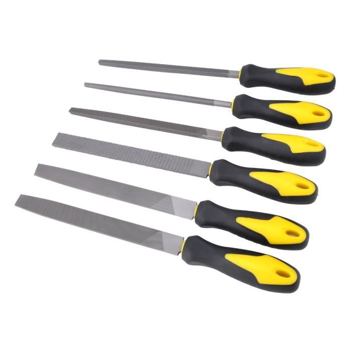 Ensemble de 6 Limes à Bois de 8 Pouces avec 2 Limes Plates, 1 Lime ...