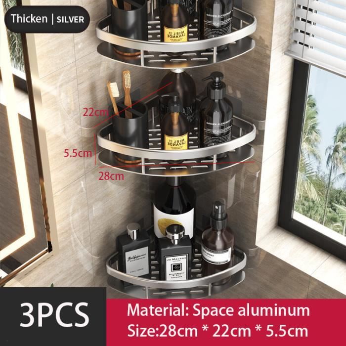 Porte accessoire,Étagère d'angle en aluminium antirouille,rangement de ...