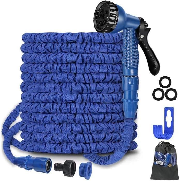 Tuyau d'arrosage extensible de 100ft, raccords en laiton massif - Tuyau ...