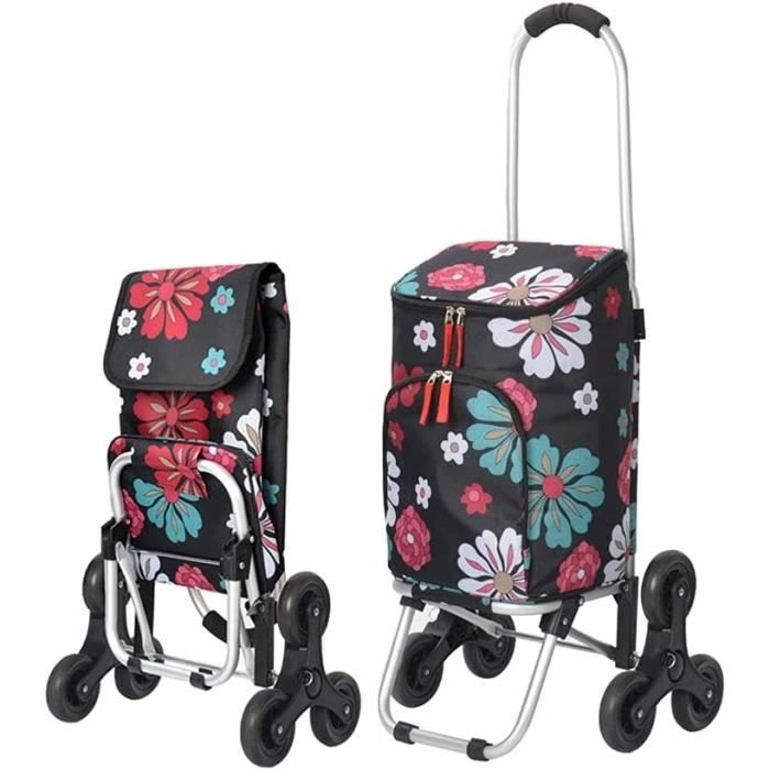 Poids Léger Chariot De Courses Caddie 6 Roues, Panier Pliable Grimpeur ...