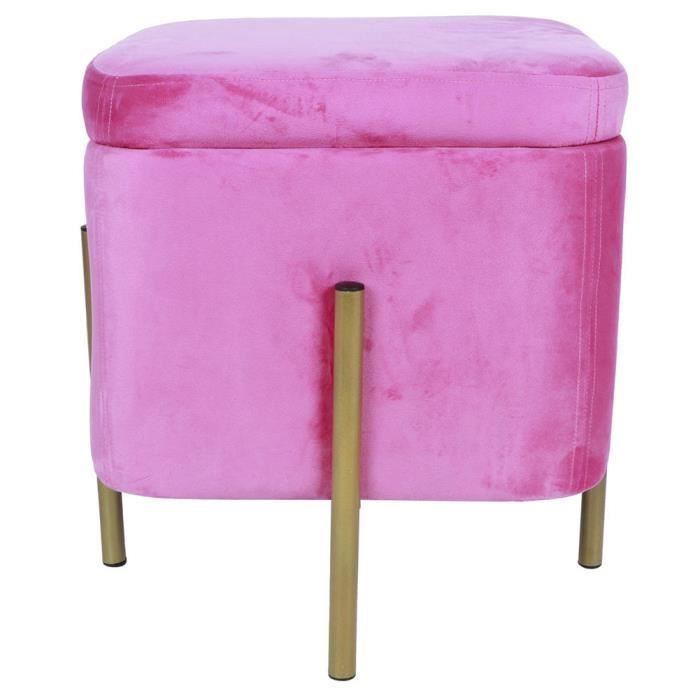 Tabouret de pied Tabouret de Rangement Carré Multifonctionnel Boîte de ...