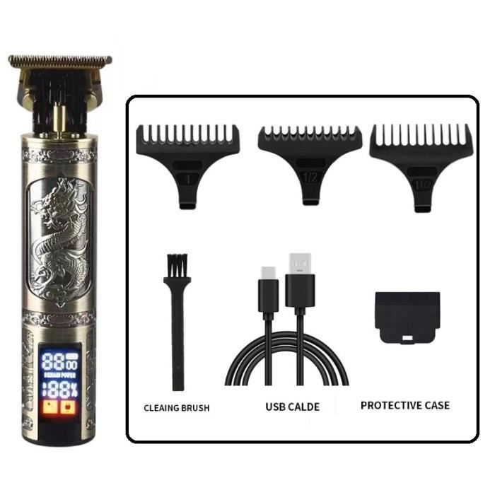 Tondeuse multi-usages,T9 0MM Tondeuses Barbe Rasage Machine Rasoir Pour Homme Barbier Tondeuse ...