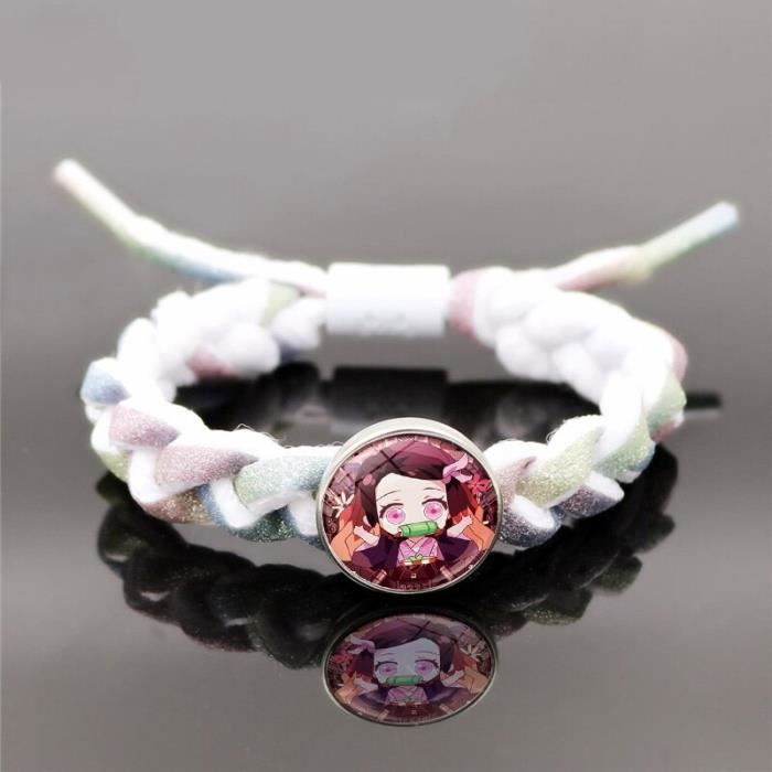 Bracelet tressé Demon Slayer pour Bracelet à bouton pression Tanjiro ...