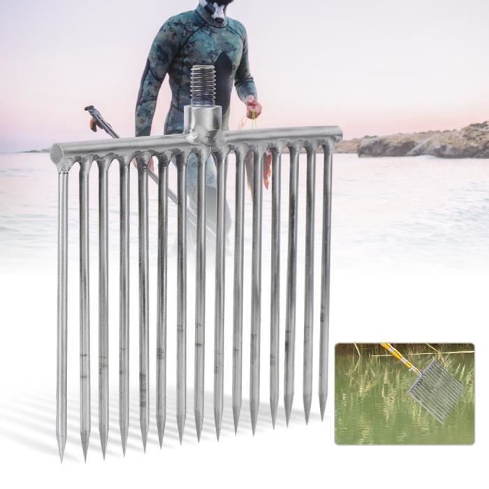 JIE Fishing Harpoon,15 Prong Stainless Steel Harpoon Fish Spear Gig ...