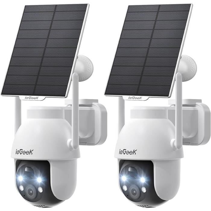 IeGeek 2K Camera Surveillance WiFi Exterieure sans Fil - 360° PTZ ...