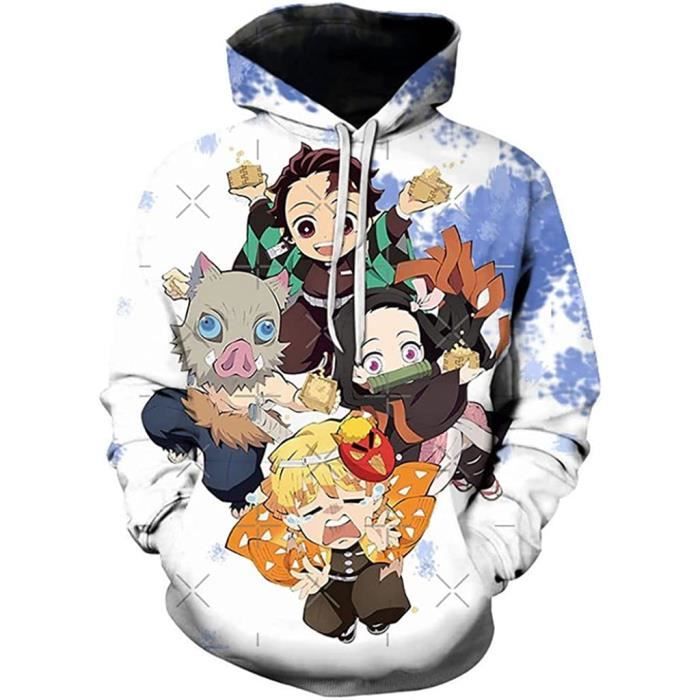 Demon Slayer Sweat à Capuche Anime 3D Imprimé Nezuko Tanjiro Kamado ...