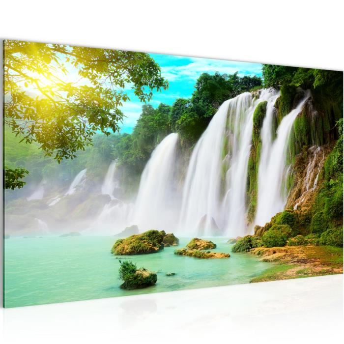 Runa art Tableau Décoration Murale Paysage de Cascade 70x40 cm - 1 ...