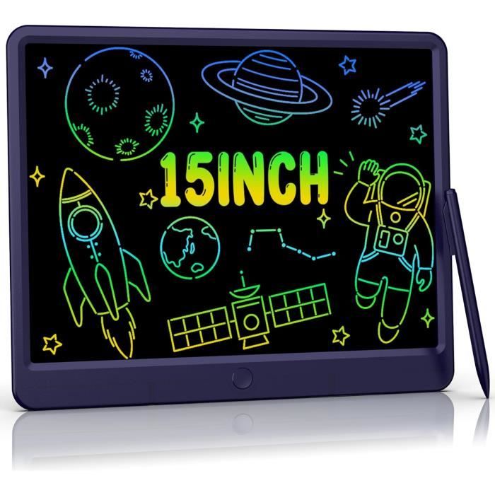 TUGAU Tablette D'écriture LCD Enfant Colorée, 15 Pouces Doodle Dessin ...