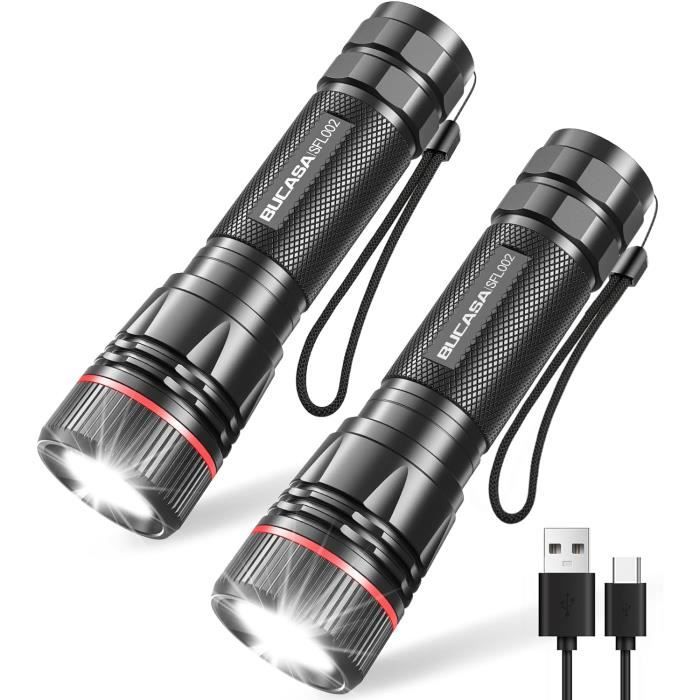 Mini Lampe Torche LED Rechargeable, 2 Pièces Lampe Torche LED Ultra ...