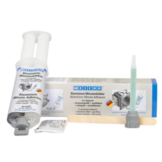 WEICON Colle minute pour aluminium avec buse mélangeuse 24 ml ...