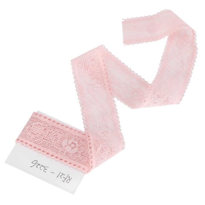 Zerone ruban décoratif rose de dentelle motif de vague en nylon ...