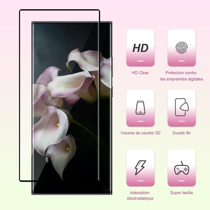 Verre Trempé Pour Samsung Galaxy S24 Ultra 5G Verre Trempé, De Dureté ...