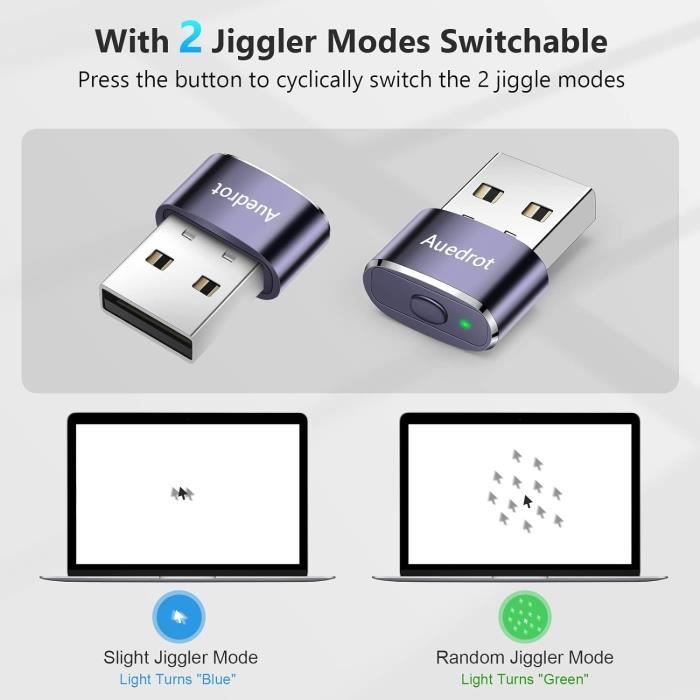Mouse Jiggler USB Mouse Mover Indétectable avec 2 Modes de Mouvement ...
