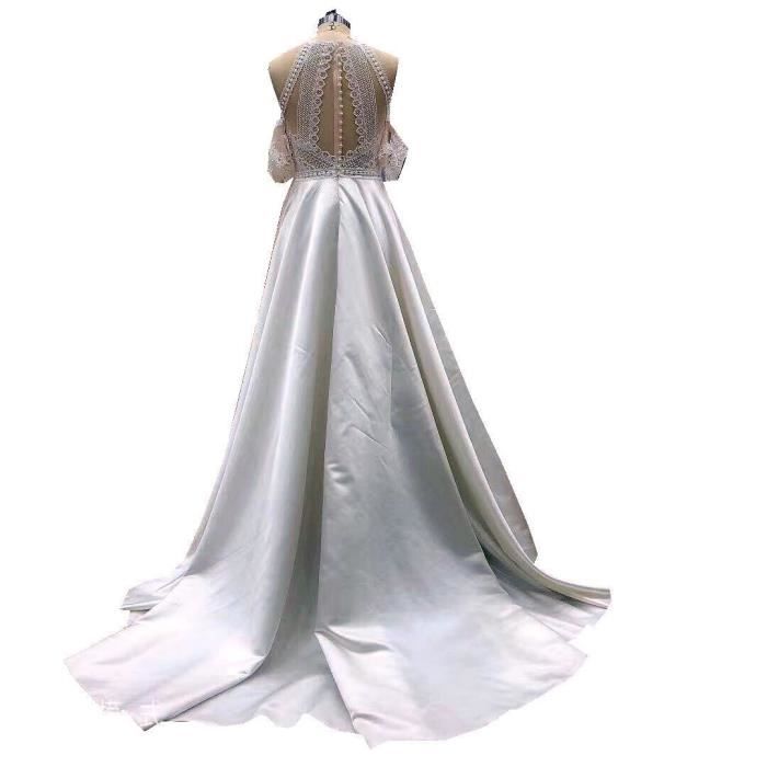 Robe de mariée Nouveau modèle Dentelle Queue de poisson Slim - up La ...