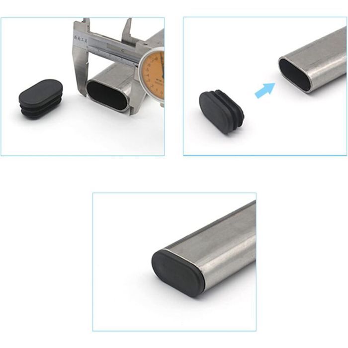 Embouts en plastique pour tubes, pieds de meubles, embouts ovales pour ...