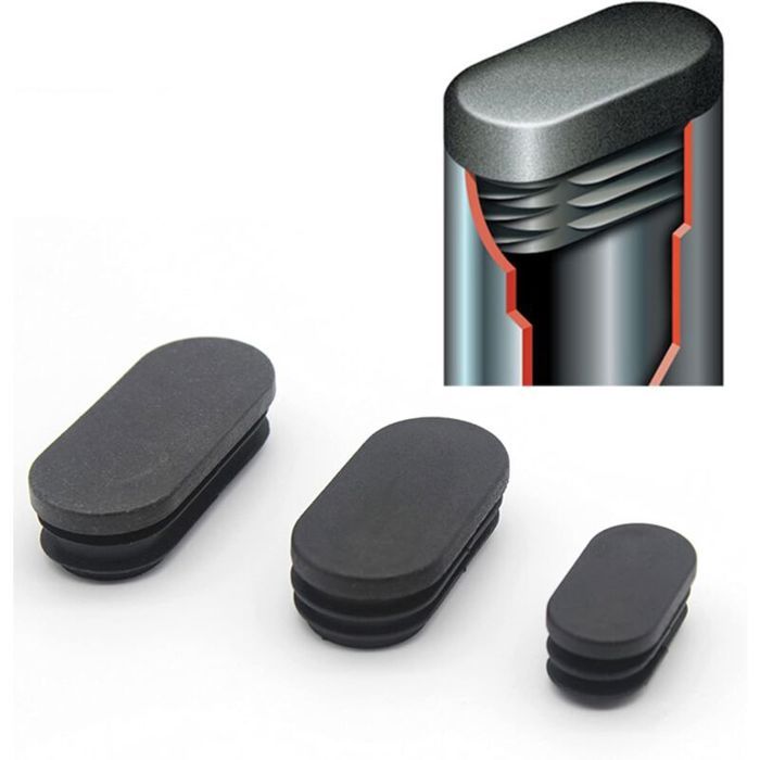 Embouts en plastique pour tubes, pieds de meubles, embouts ovales pour ...