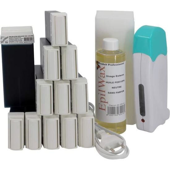 Kit Chauffe Cire Épilation Professionnelle Avec 12 X Recharges Roll On ...