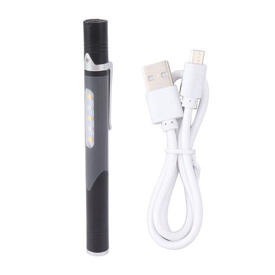 Tbest Lampe stylo LED rechargeable par USB 300mAh LED Pen Flashlight ...