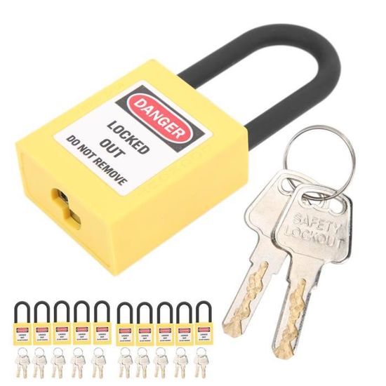 ZJCHAO Verrouillage de consignation 10 ensembles 38mm Lockout Lock ...