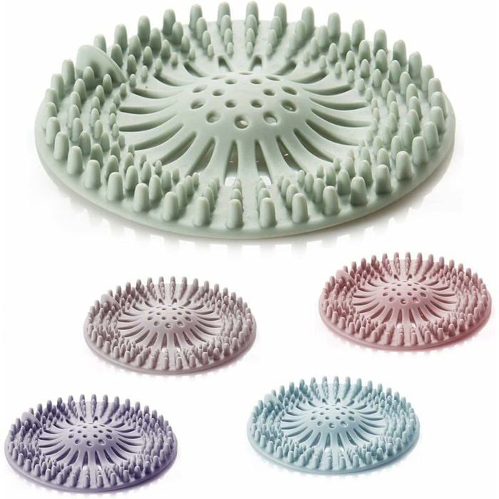 Lot de 5 Couvercles de Drain de Douche Filtre Attrape Cheveux en ...