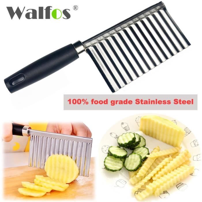 Potato Wavy Edged Knife Stainless Steel Kitchen Gadget Vegetable Fruit ...